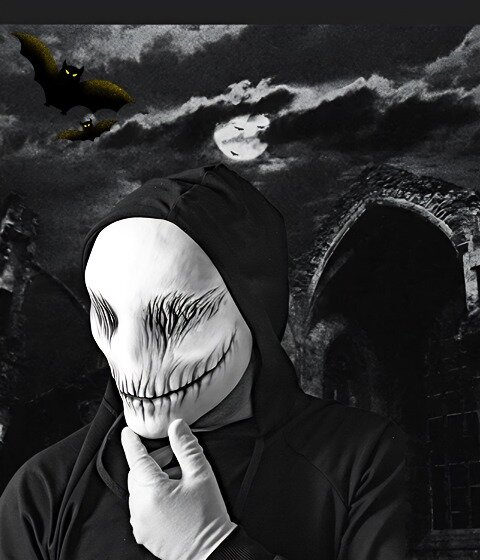 Украшение лица с маской призрака на Хэллоуин для вашей ночи крика