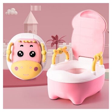 Горшок детский со спинкой и ручками 'Бычок' ST SM-CP006/PK (розовый)