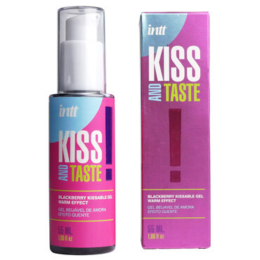 79287 Массажный гель для тела KISS AND TASTE, 55 мл. С разогревающим эффектом и ароматом ежевики