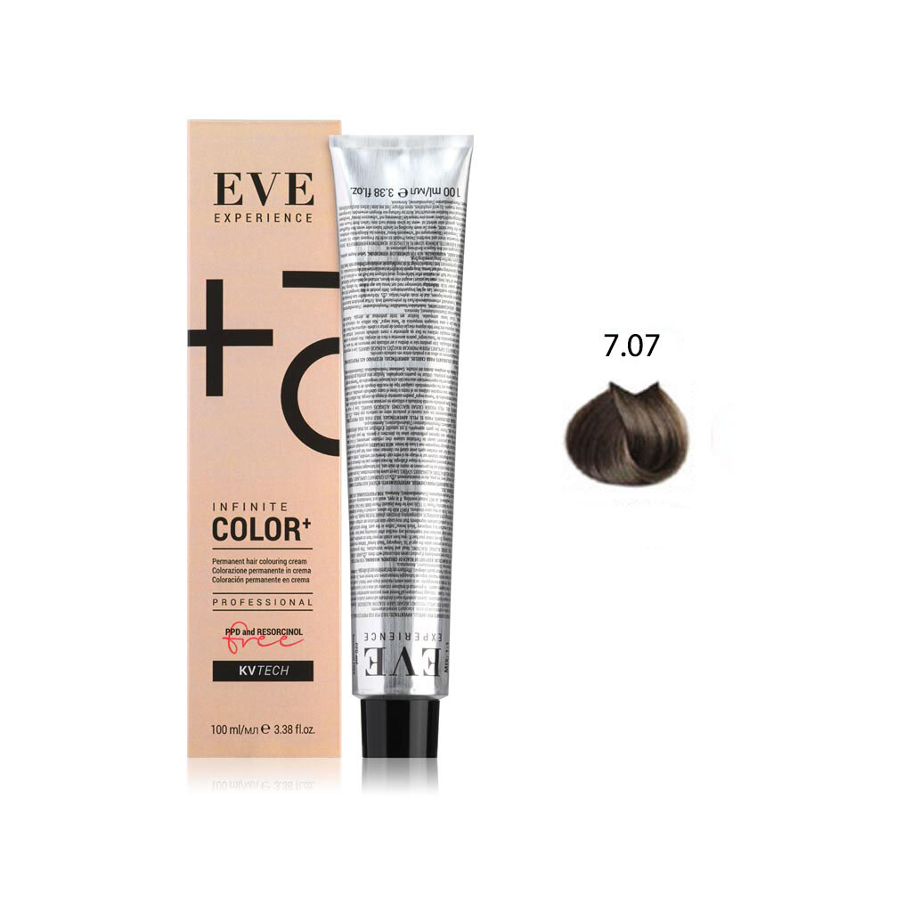 Краска для волос EVE Experience 7.07 холодный блондин матовый, 100мл