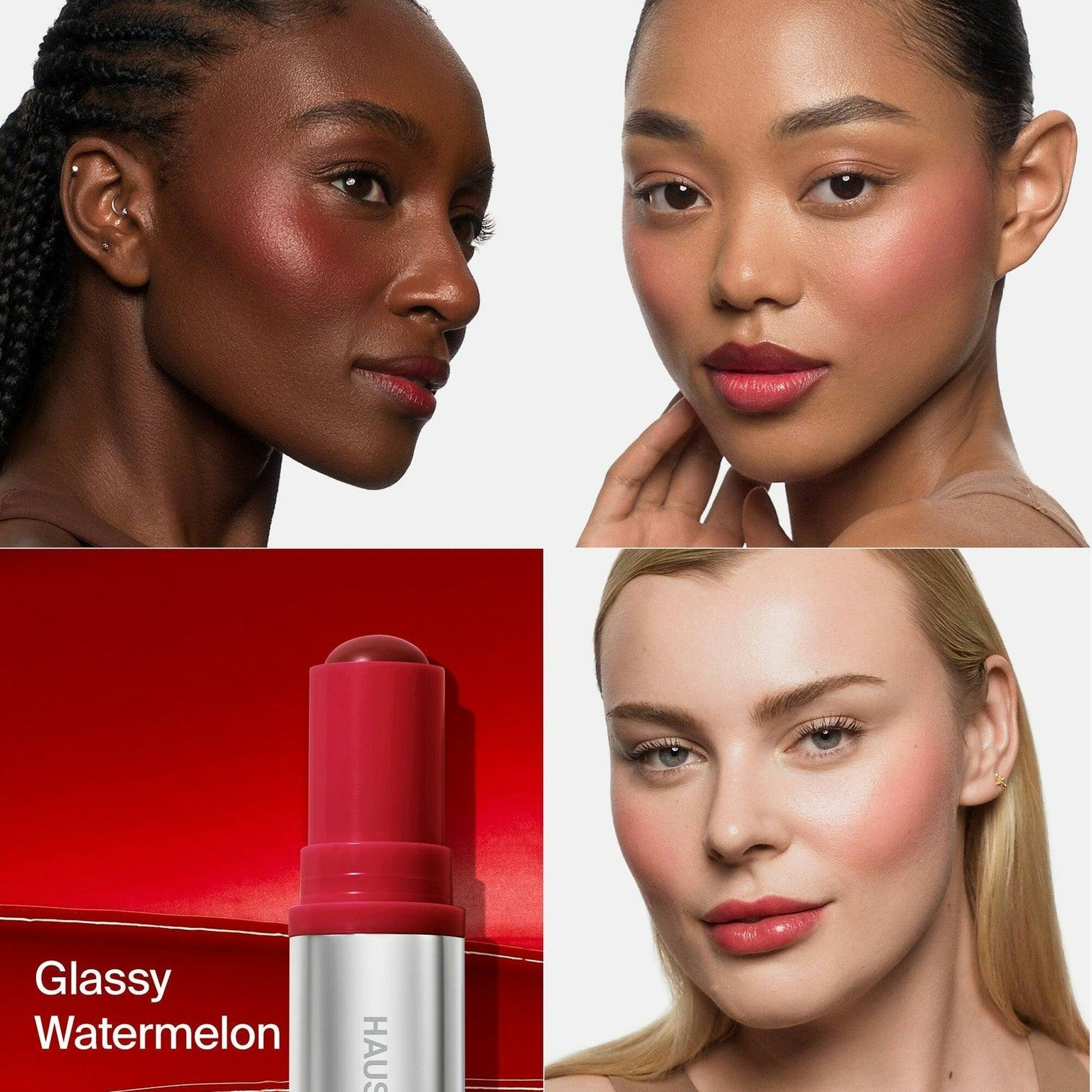 Румяна Haus Labs Color Fuse, кремовые, для губ и щек, оттенок Glassy Watermelon, 5 г