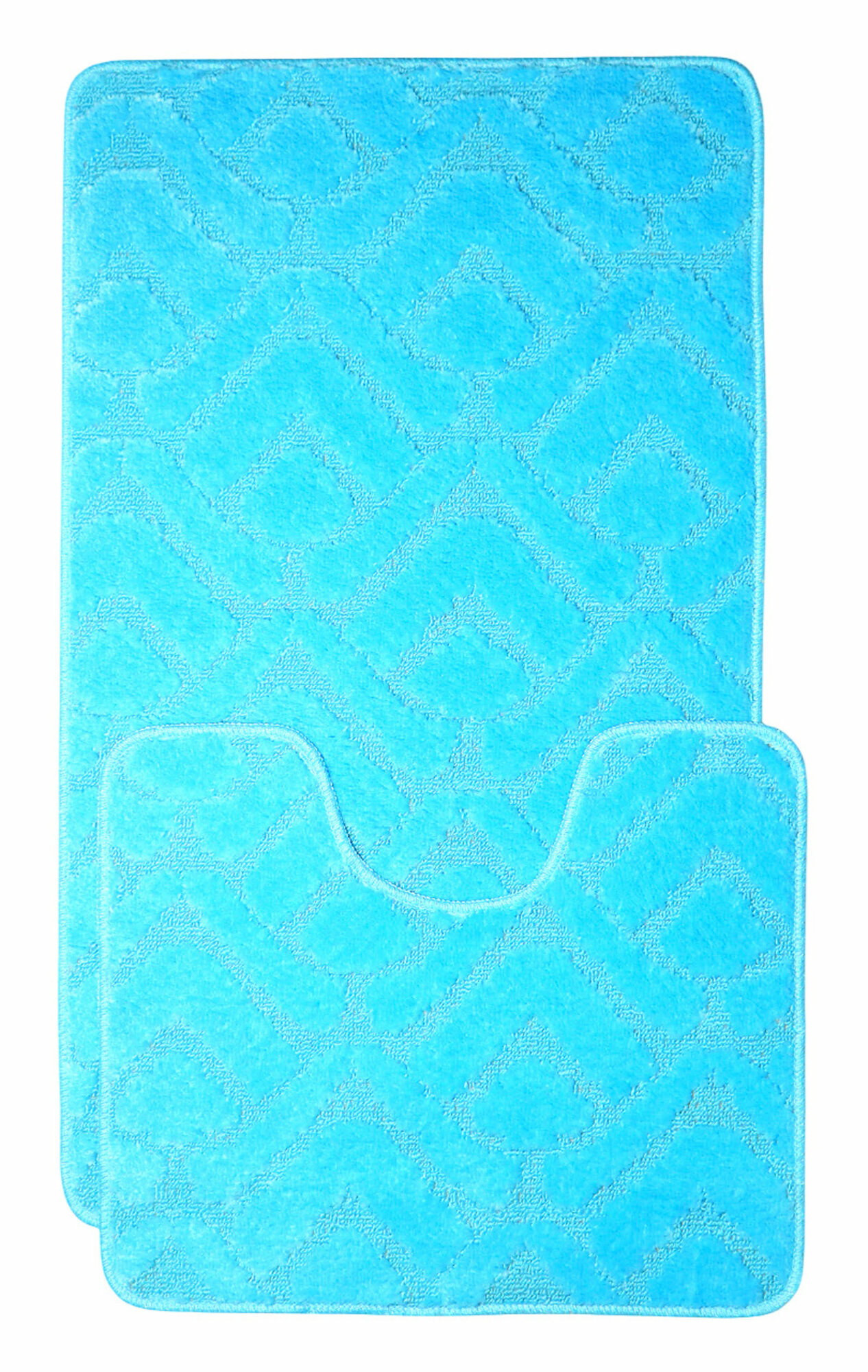 Коврики для ванной и туалета в наборе 100см/60см (50см/60см туалет) одноцветный