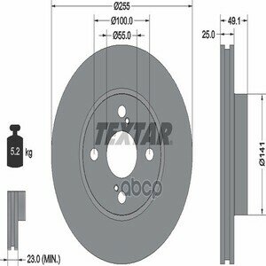 Тормозной диск Textar арт. 92125903