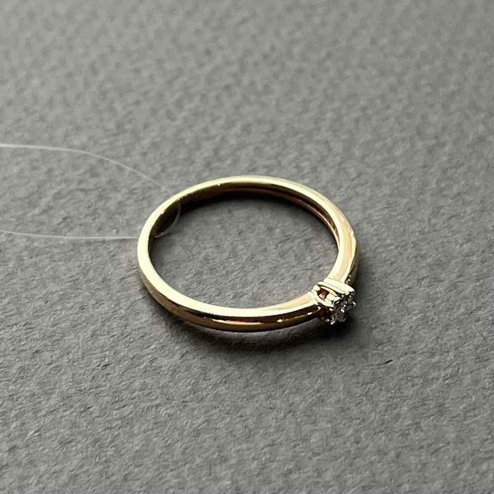 Кольцо помолвочное, красное золото, 585 проба, бриллиант