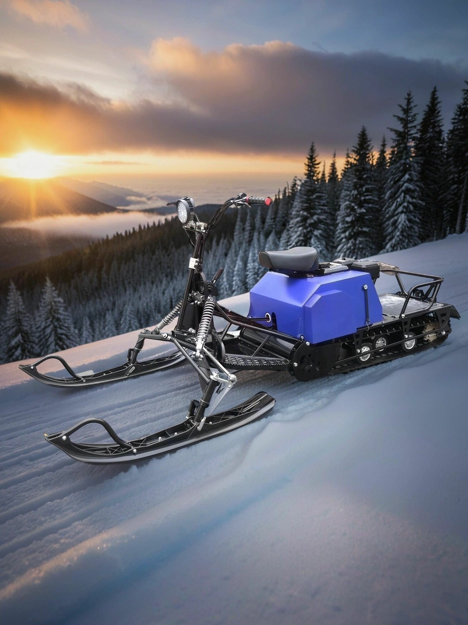 Мотобуксировщик компактный ЛИДЕР-СИГМА-3К 10л. с. (короткая база; реверс; рычажный модуль; дв. LIFAN KP270 с катушк; вариатор)