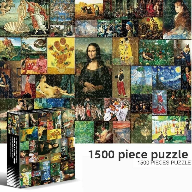 Rainbow puzzle birdhouse world landmarks and artworks jigsaw for hobbyists and collectors