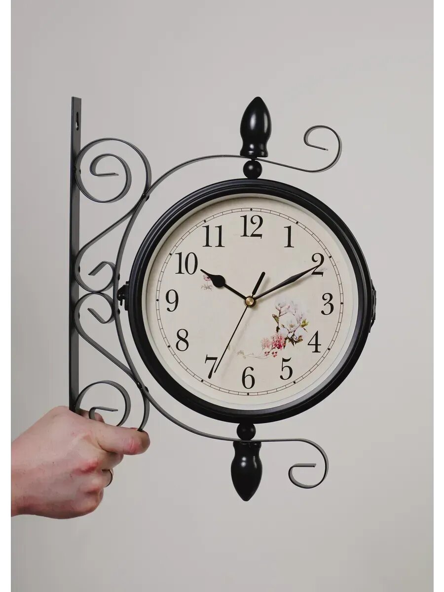 Часы двойные Садовые розы