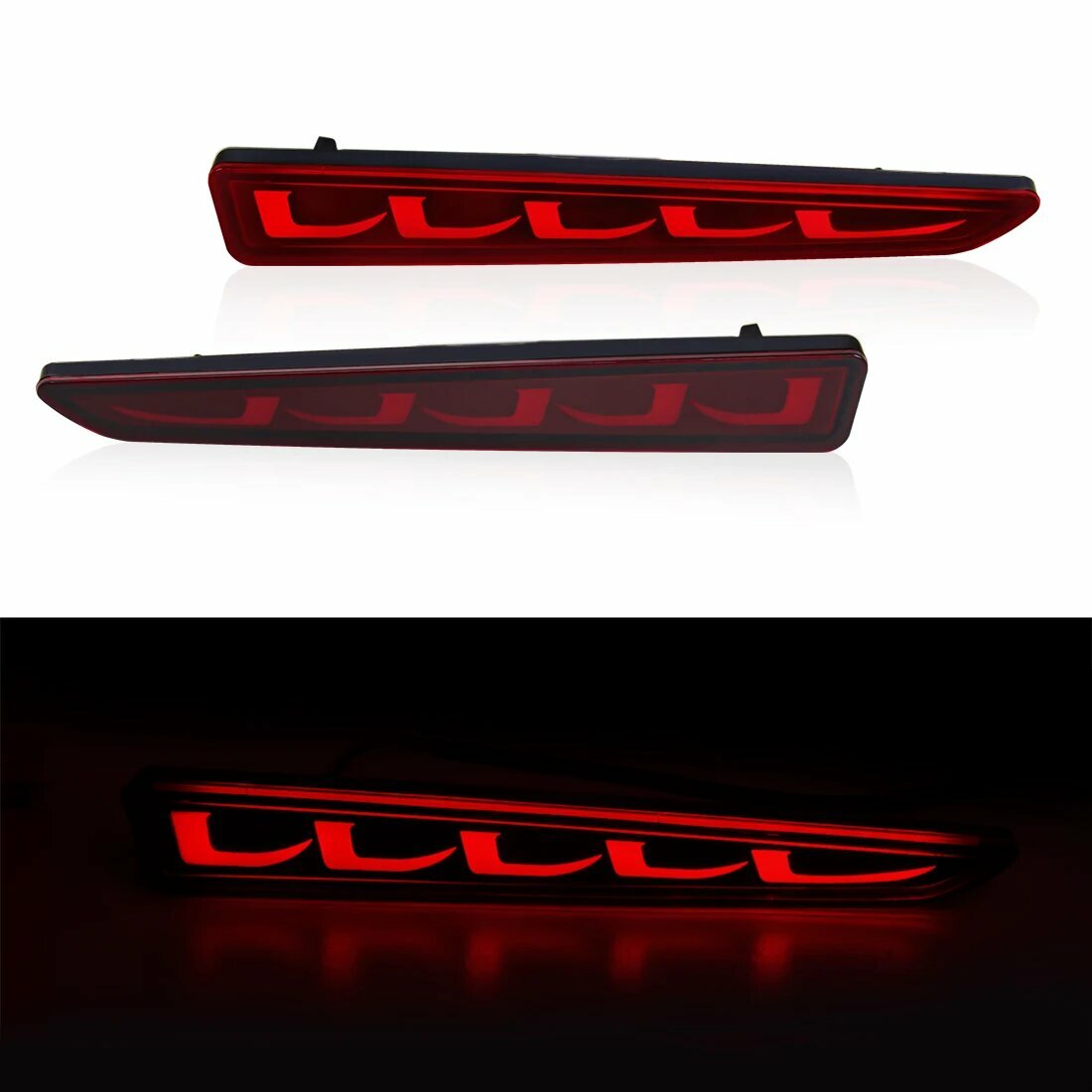 Toyota Raize 2019-2022 Задний бампер с LED стоп-сигналами, Red B