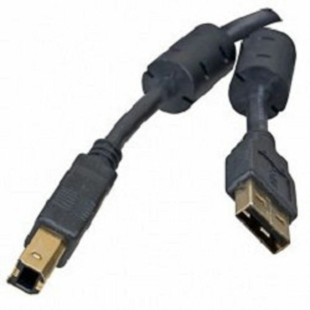 5bites кабели UC5010 - 018A Проф. Кабель USB2.0, AM BM, зол. разъемы, ферр. кольца, 1.8м, черный