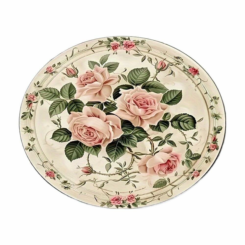 Декоративный ковер в форме лотоса, 23.40 дюйма, бархатный, для спальни, гостиной, кухни