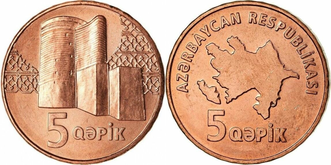 Азербайджан 5 гяпиков, 2006 Девичья башня XF