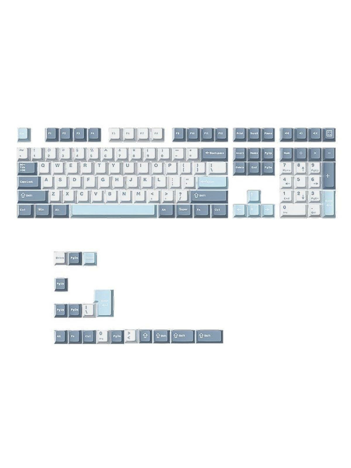 PBT Double Shot Molded Keycaps for Mechanical Keyboards 126Keys Macaron Keycap Set