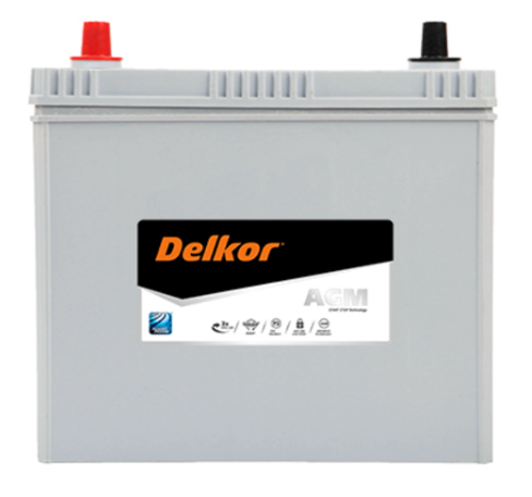 Аккумулятор автомобильный DELKOR AGM 46B24R 45 Аh 370 A (237х127х226) ПП 237x127x226