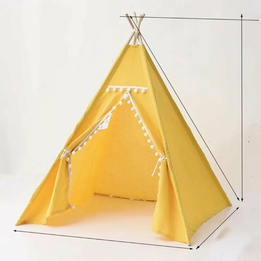 Детская игровая палатка, детский домик, каркас из цельного дерева