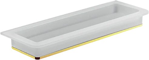 Мыльница Colombo Design Lulu B6242. gold стеклянная, настольная, золотая