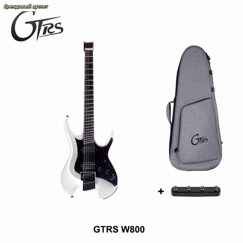 GTRS W800 / W900 Безголовая умная электрогитара Bluetooth-соединение Мультиэффектная электрогитара с беспроводным приемником