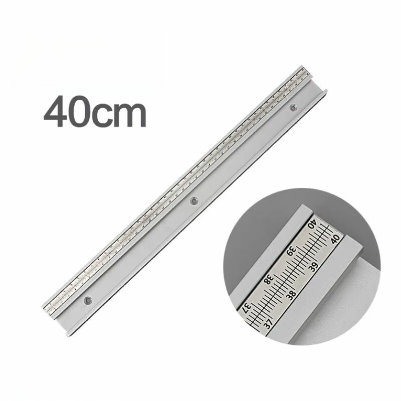 Т-образная направляющая из алюминиевого сплава 45 Со шкалой, Т-образные направляющие с прорезями для торцовочной пилы, Настольный пильный верстак