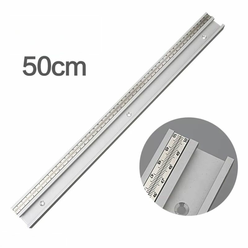 Т-образная направляющая из алюминиевого сплава 45 Со шкалой, Т-образные направляющие с прорезями для торцовочной пилы, Настольный пильный верстак