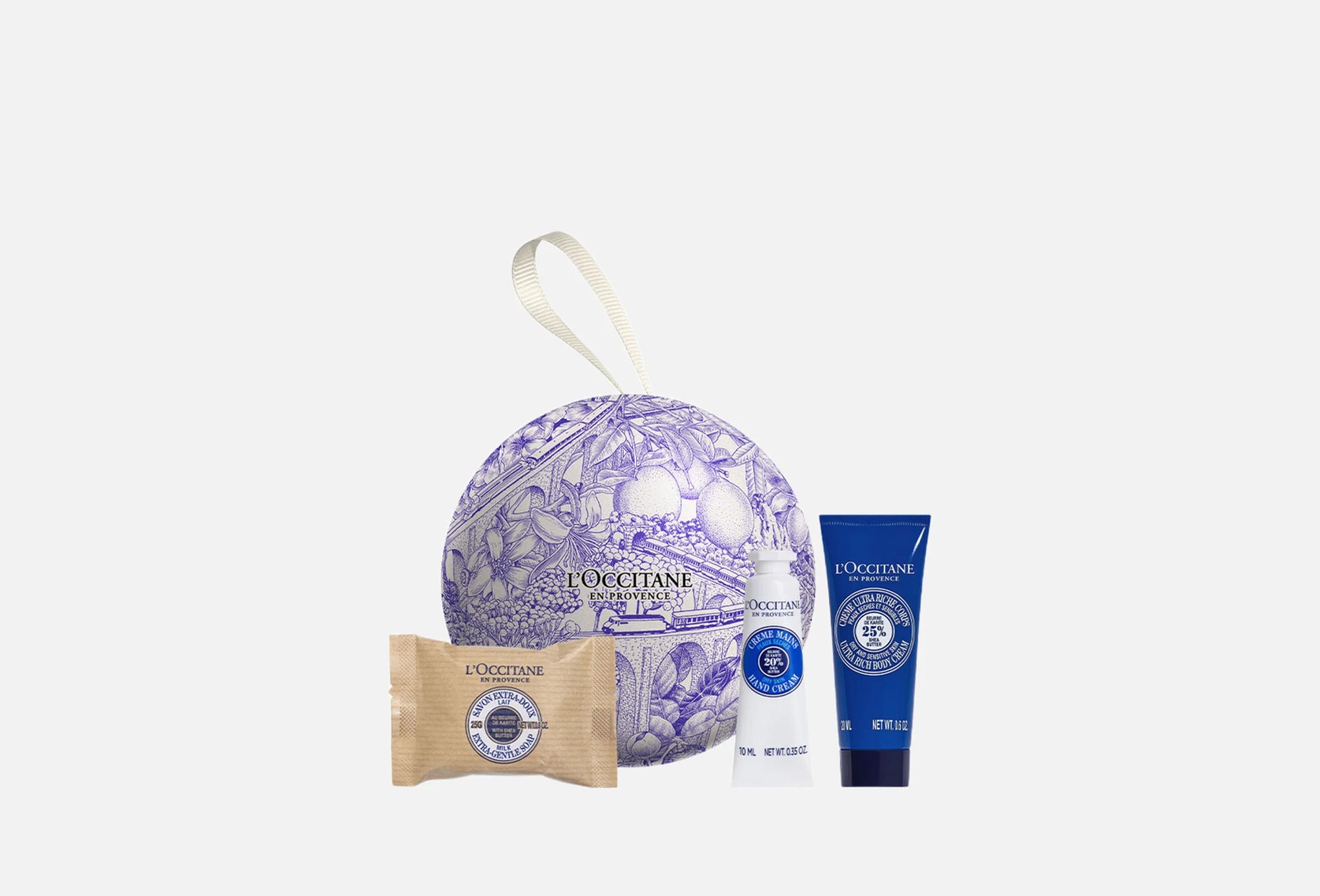 L'OCCITANE нежное карите , подарочный набор ( шар новогодний)