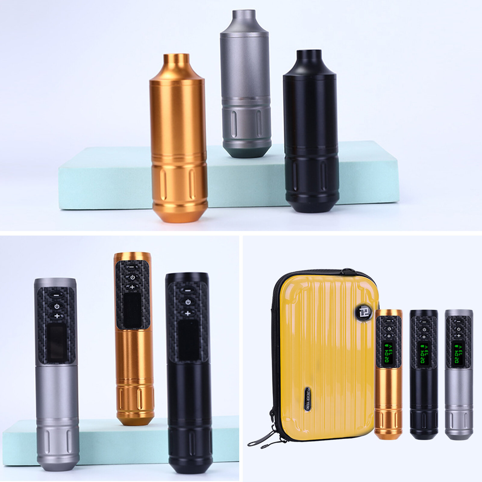 Моторная тату-ручка с аккумулятором, беспроводная тату-машинка с мотором, стабильный выход, регулируемая длина иглы, съемный аккумулятор с сумкой для хранения