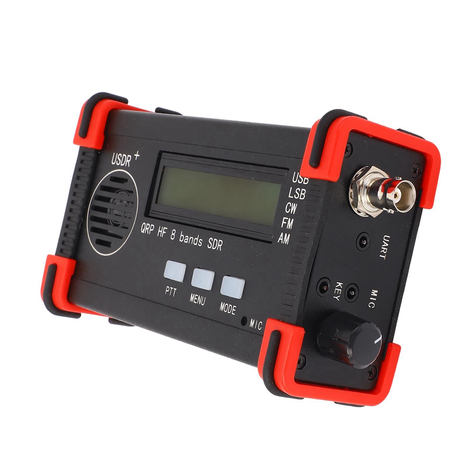 Коротковолновой радиопередатчик 8 диапазонов QRP SSB CW с ручным микрофоном, алюминиевый корпус, встроенный аккумулятор 5000мАч