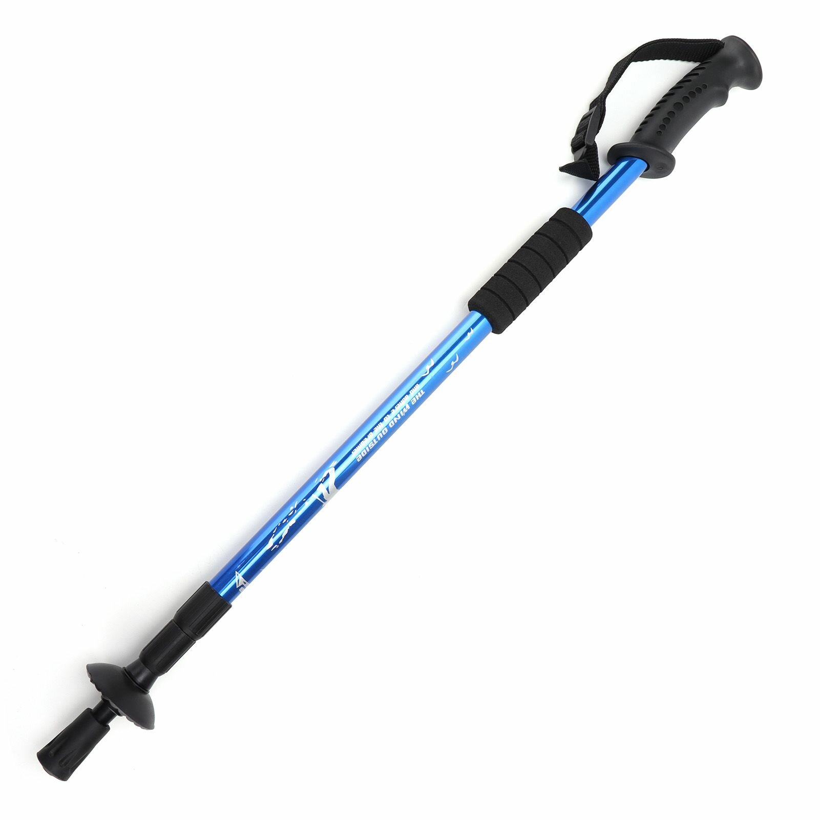 Трехсекционная амортизирующая треккинговая палка с прямой ручкой, трости из алюминиевого сплава