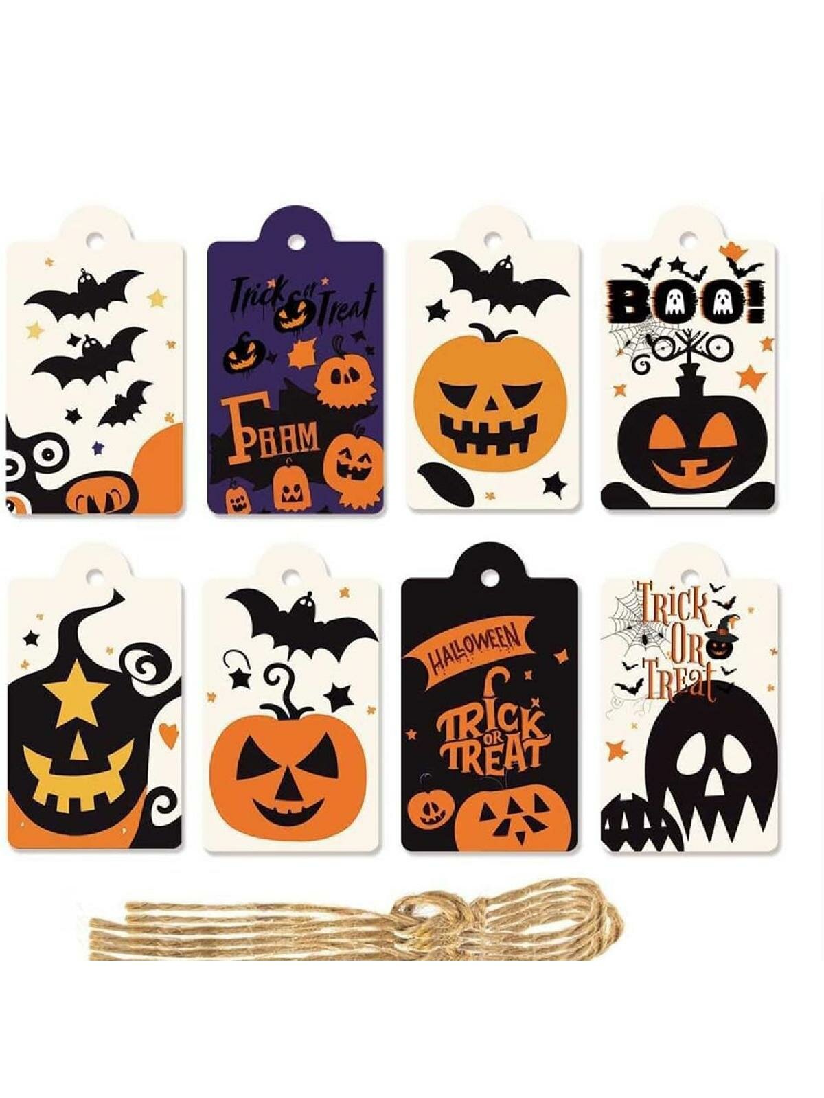 80шт Фестивальных подвесных этикеток с бечевкой для пакетов с конфетами и печеньем