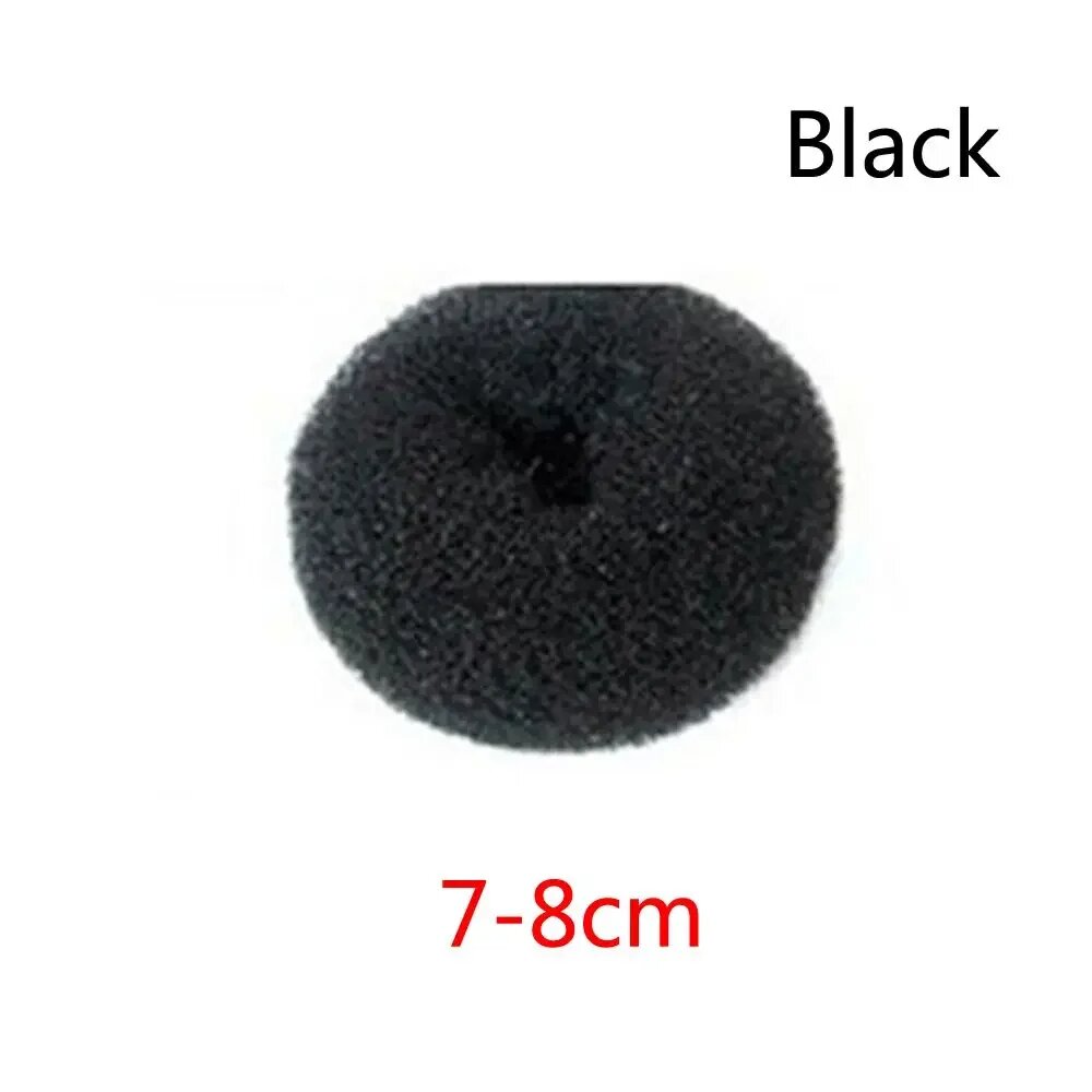 Кольцо для пучка волос черный нейлон Черный, Black-8cm
