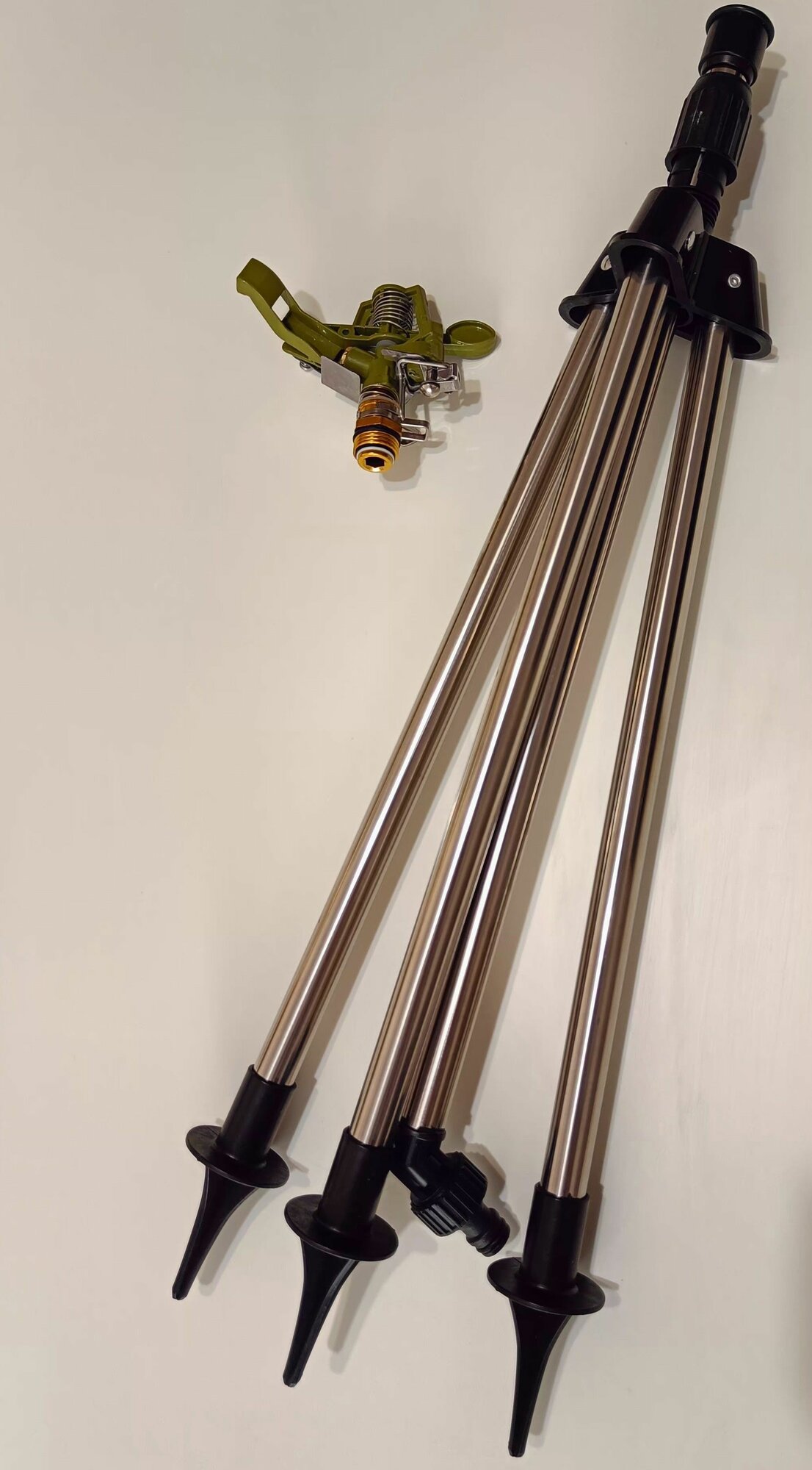 Импульсный разбрызгиватель, металл, на штативе, 1 сопло, для полива, круглый, 8 м