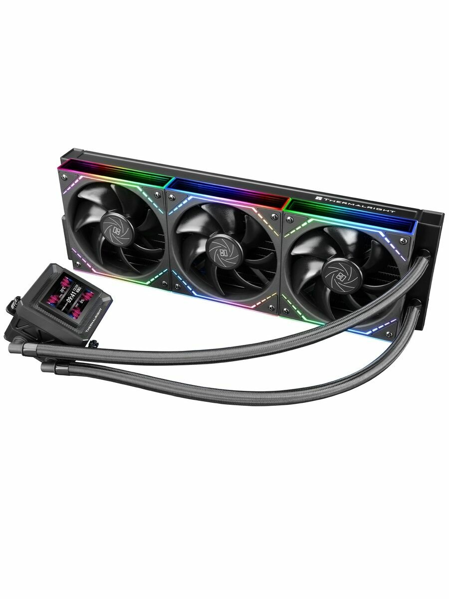 Система жидкостного (водяного) охлаждение для процессора Thermalright Frozen Warframe SE 360 V2 черная с ARGB и дисплеем