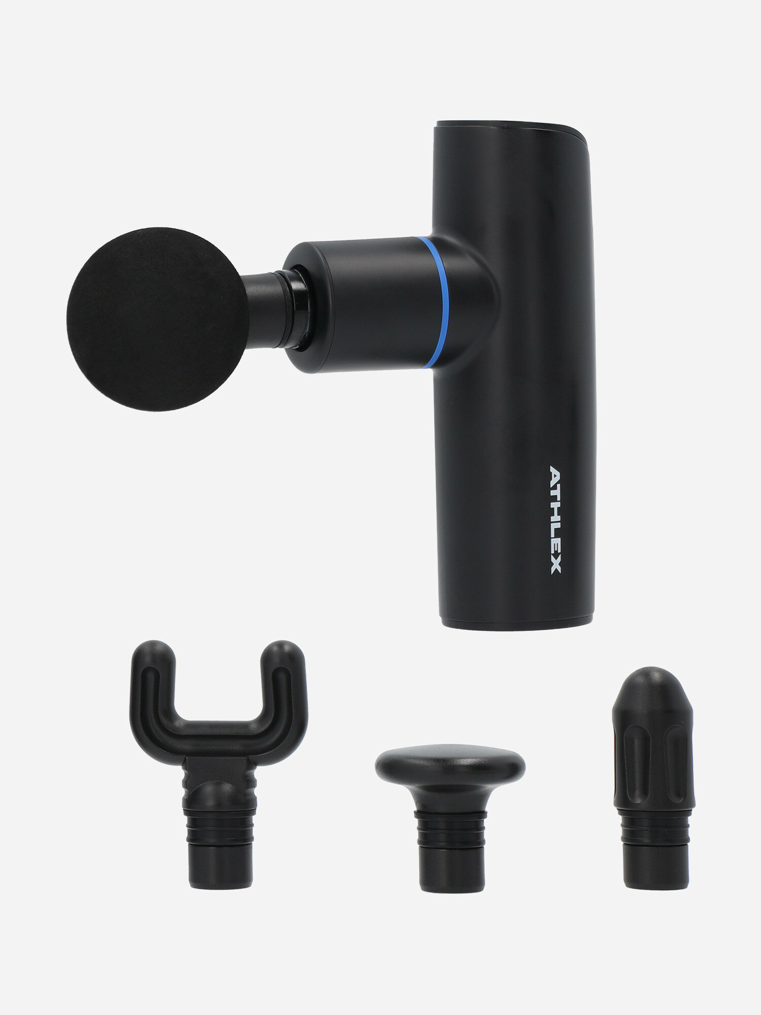 Массажер ручной Athlex, перкуссионный, для ног и живота, с 4 насадками