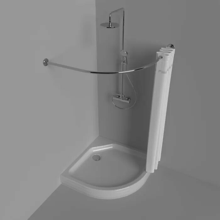 Карниз для ванны Triton полукруглый, 70х70