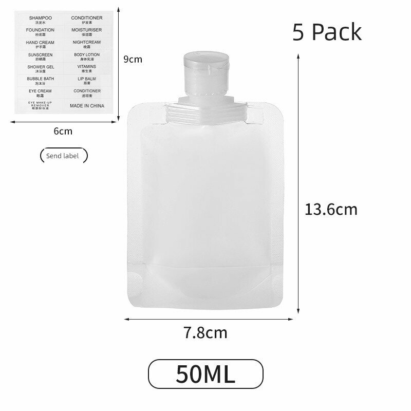 Многоразовые дорожные флаконы, портативные одноразовые флаконы для шампуня, лосьона, косметики, геля для душа,