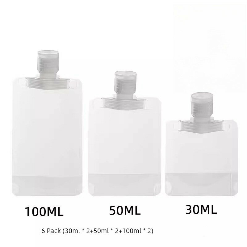 Одноразовый дорожный многоразовый пакет, пакет для лосьона, косметика для ухода за кожей, шампунь и гель для душа,