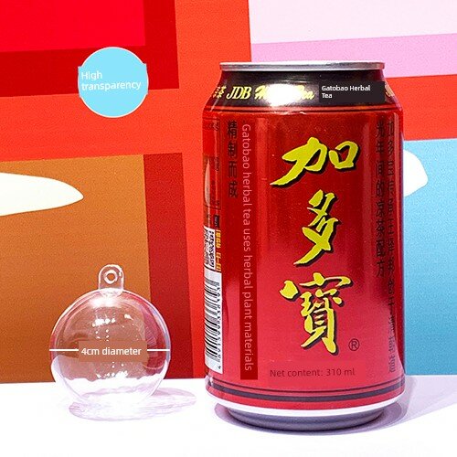 4 см прозрачный акриловый полый шар, 5 шт. для рождественских украшений, прозрачный декоративный шар, идеален в подарок