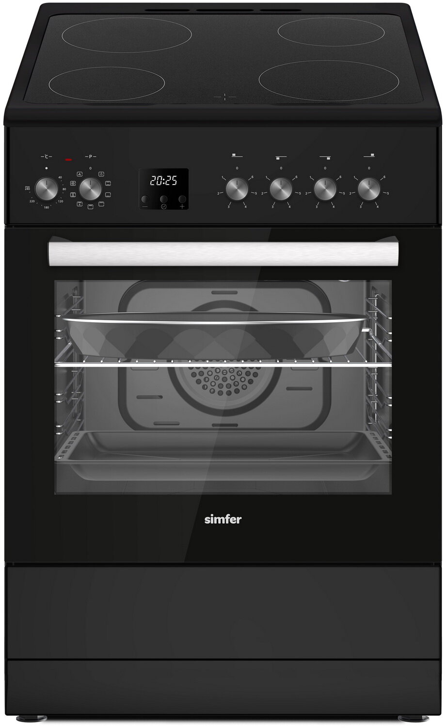 Электроплита Simfer F66VB09025 черная эмаль