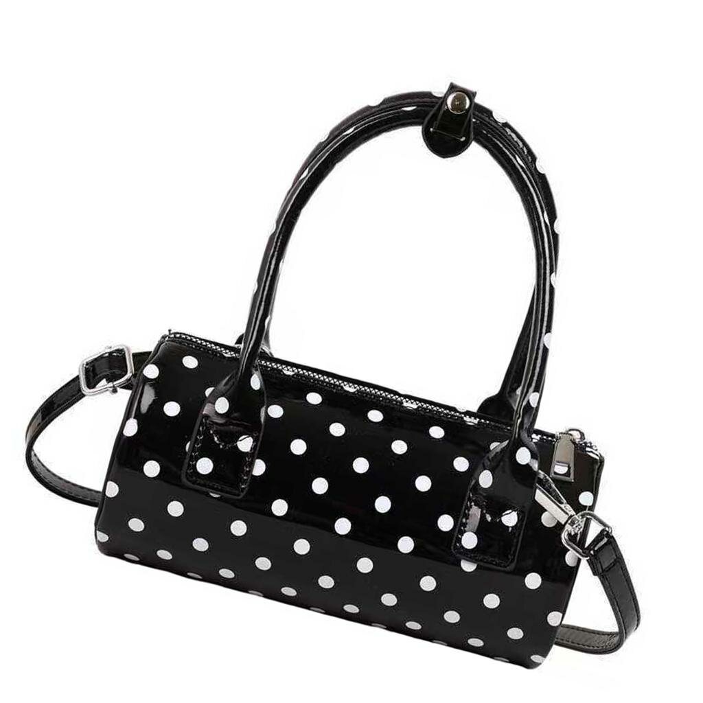 Премиальная нишевая сумка-подушка в горошек-Черный