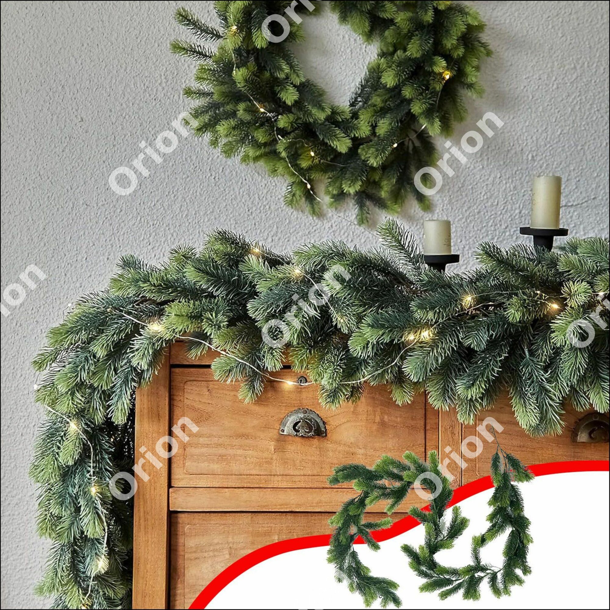 Эксклюзивная гирлянда из кипариса двухцветная 1,8 метра