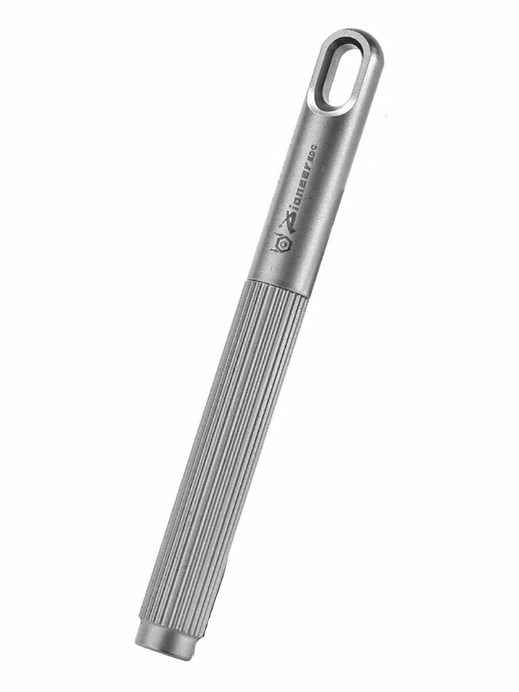 Портативная шариковая ручка из титанового сплава, которую можно повесить на брелок для ключей, серого цвета