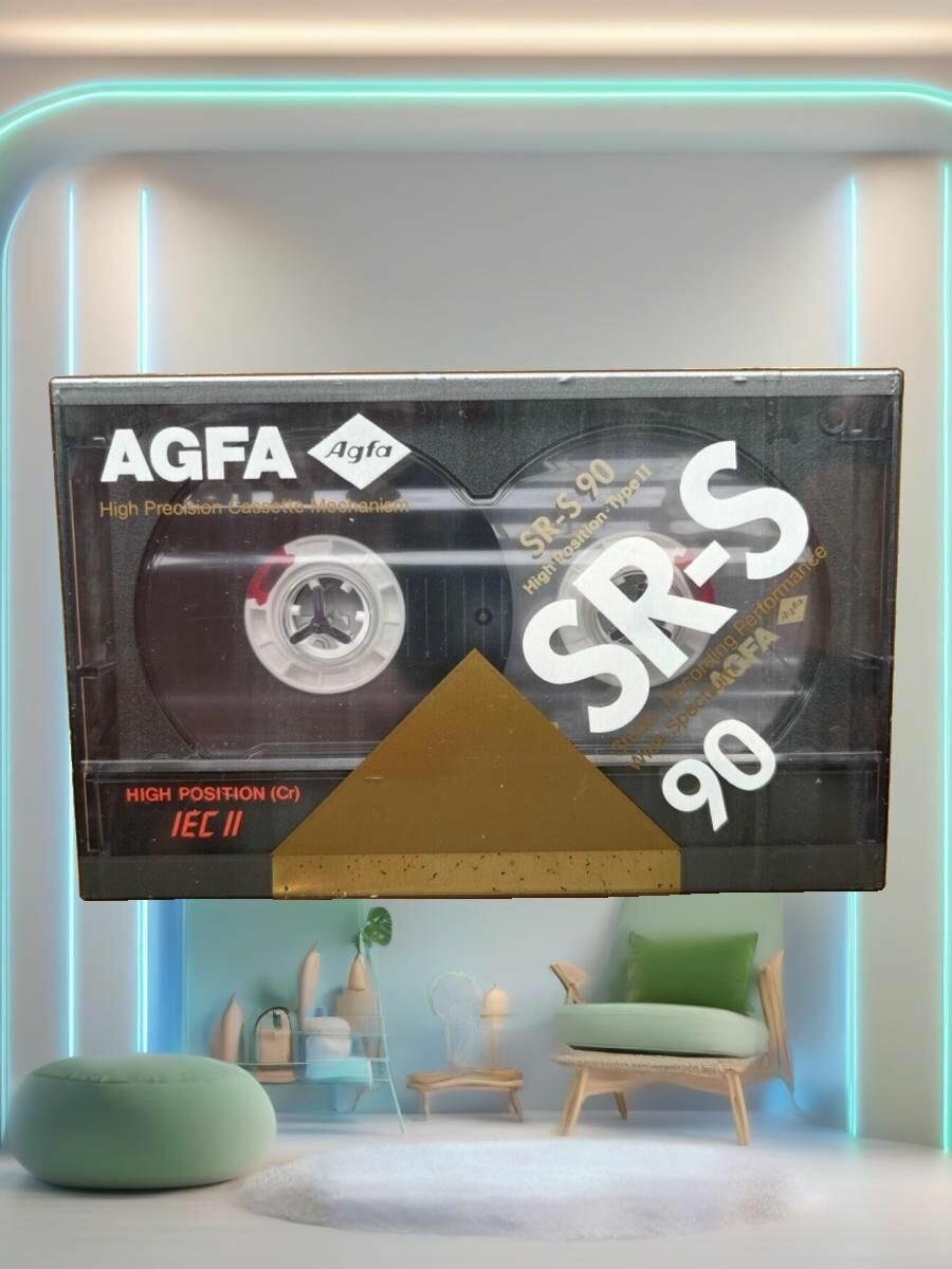 Аудиокассета AGFA SR-S90,1989г. (chrom,90 мин)