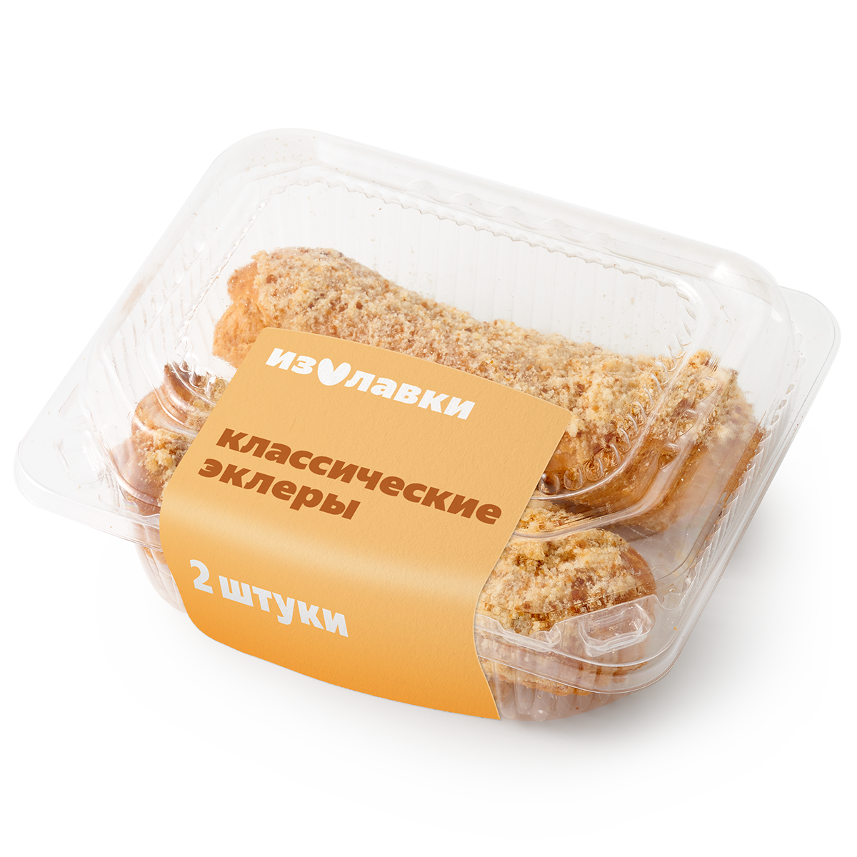 Пирожное "Из Лавки" эклер классический с медовой крошкой, 100 г