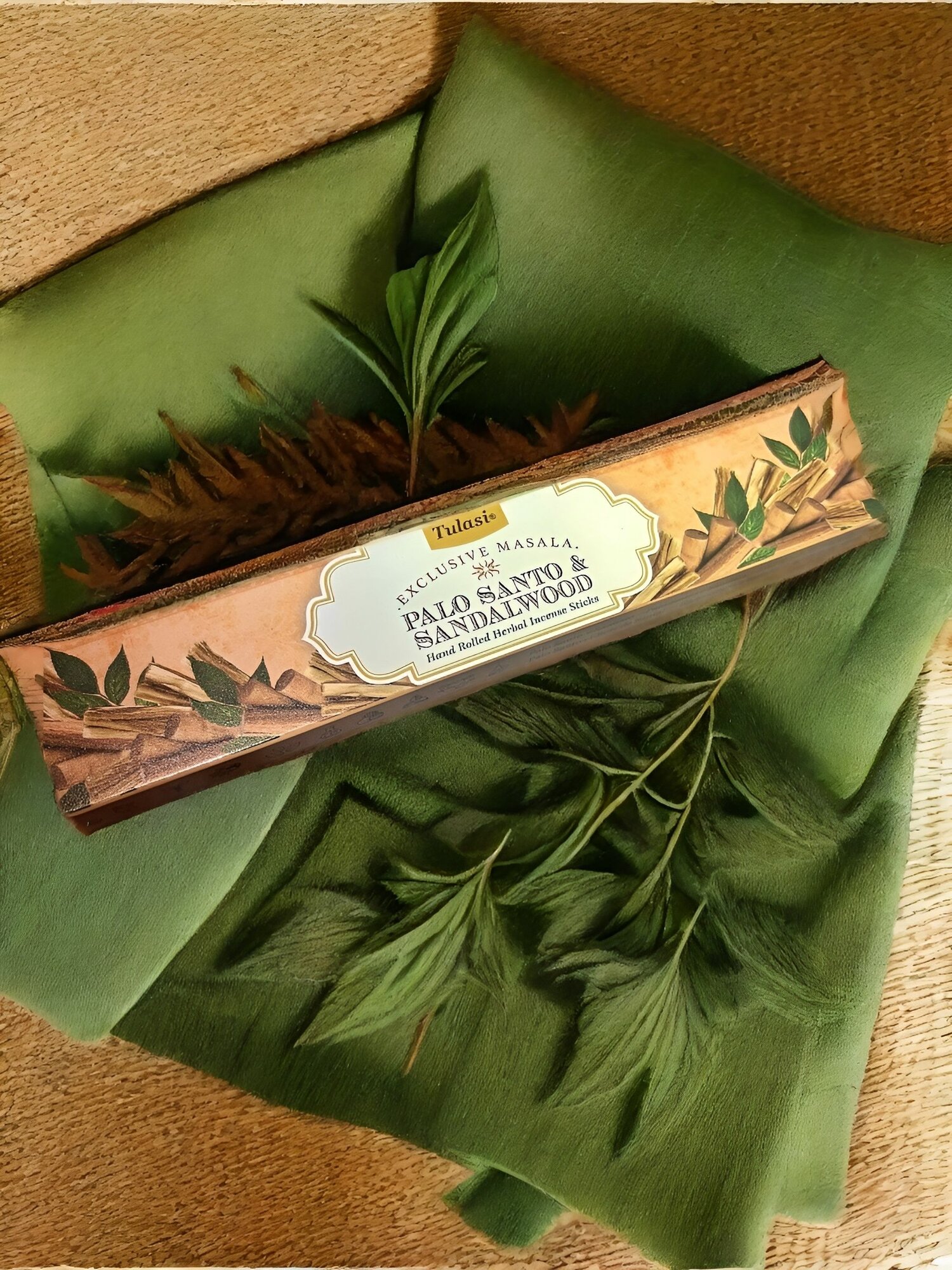Благовония Tulasi, "Пало санто и Сандал", для йоги и медитации, 15 г, 1 шт