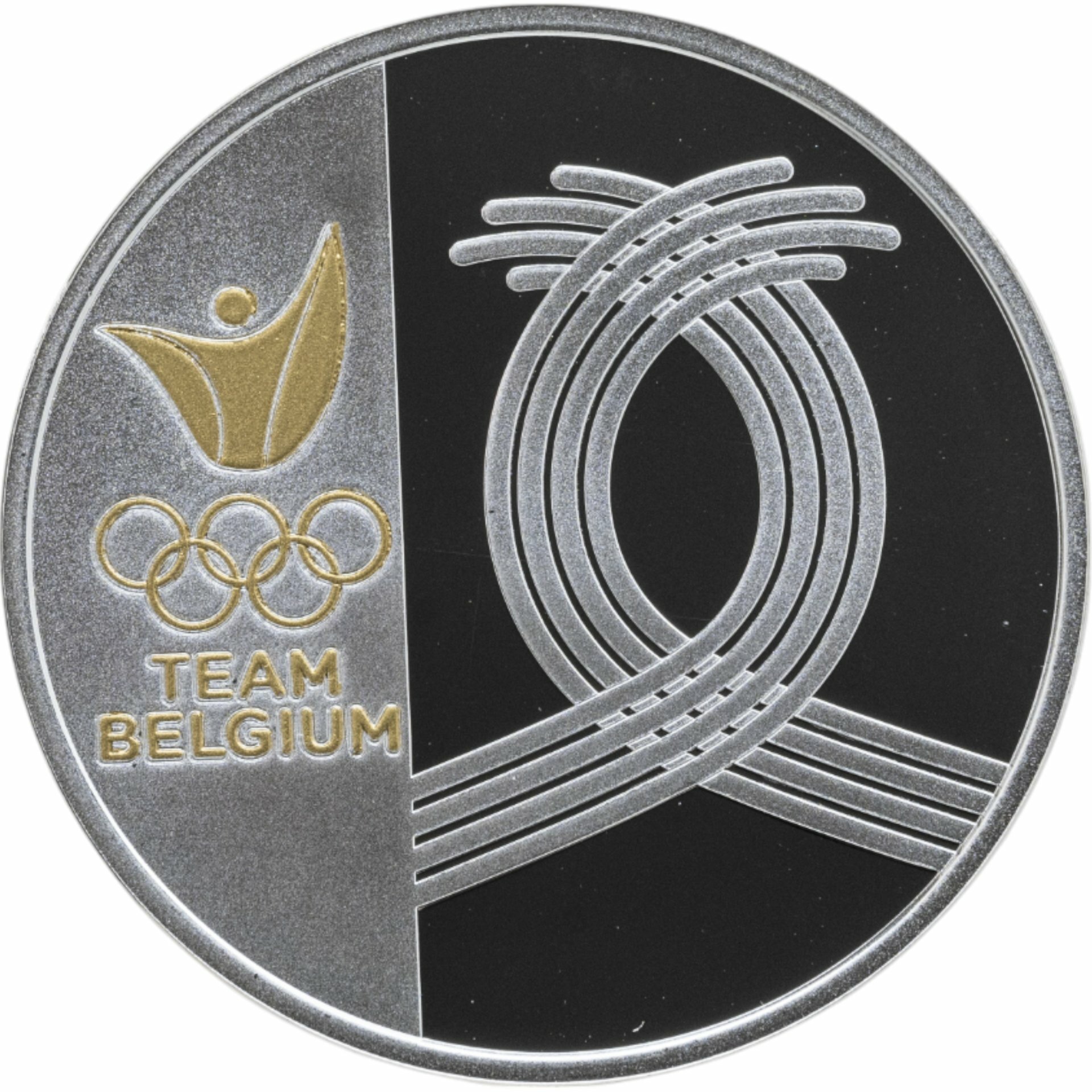 Бельгия 20 евро 2024 "Олимпийская Сборная Бельгии" в футляре с сертификатом, Серебро 925, в сохранности Proof