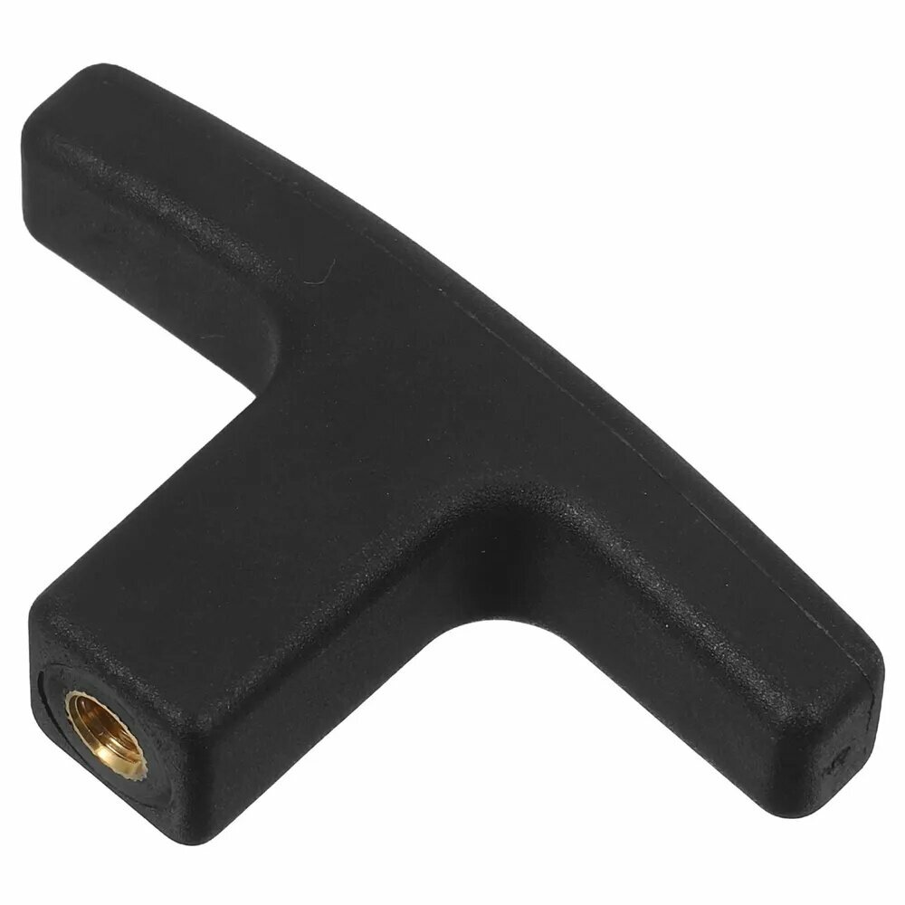 Черная т-образная пластиковая ручка с матовой поверхностью для замены на бытовой технике