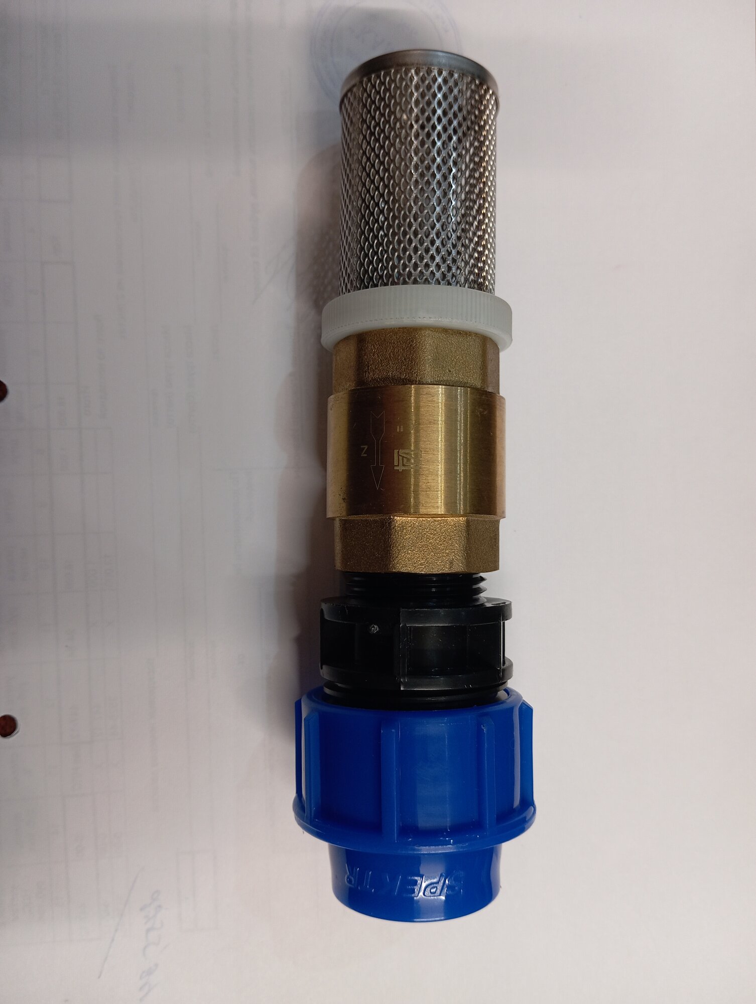 Обратный клапан для воды и фильтра. SPEKTR к насосной станции. COMPRESSION FITTING 25. 2 ON 16 PP.