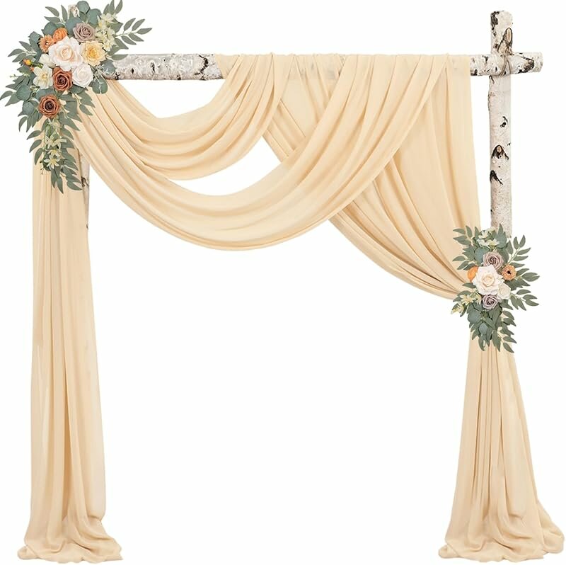 2 шт. свадебной арки с драпировкой (75X600 см)