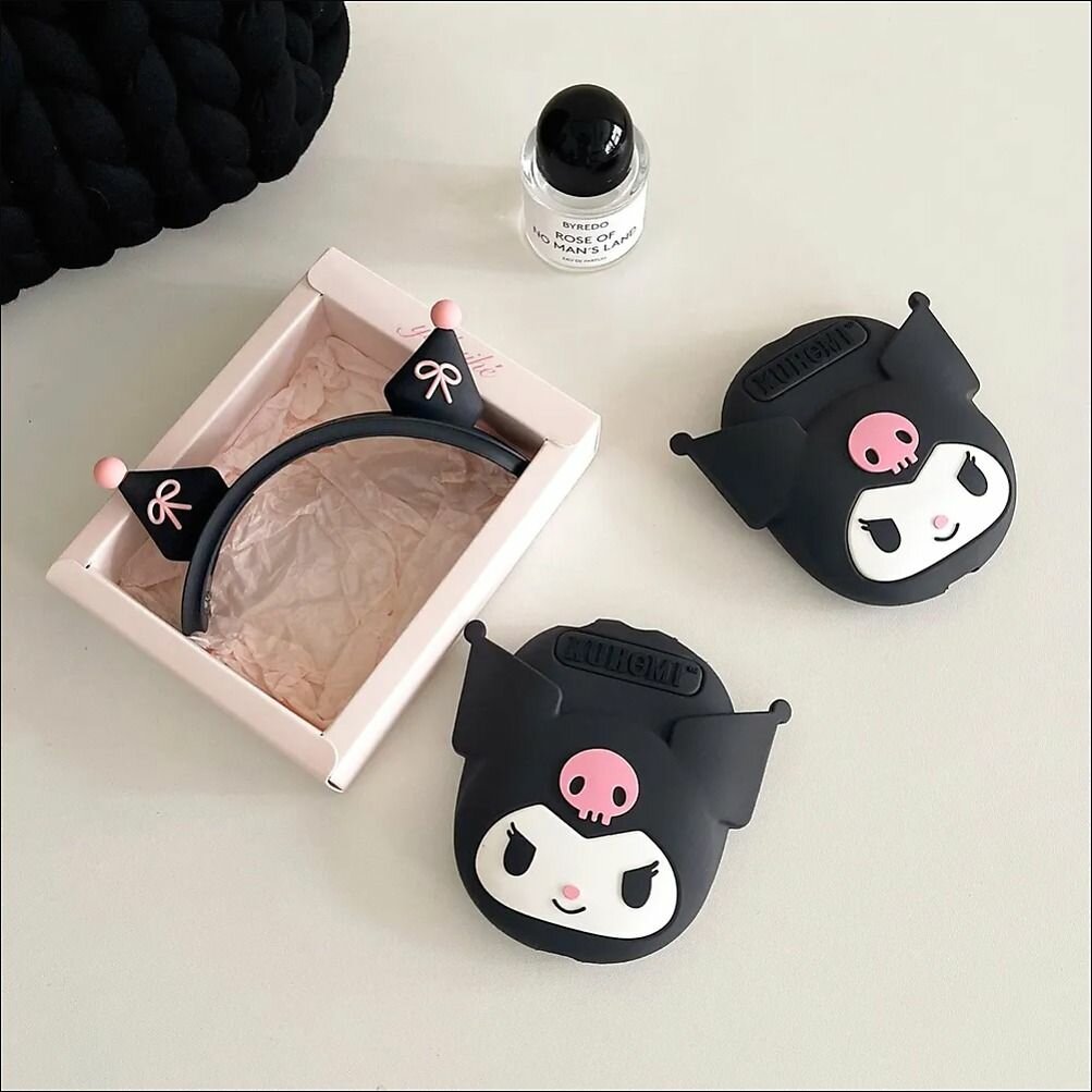 Чехол с AirPods Max рисунком милый мягкий защитный чехол для наушников Apple AirPods Max Чёрный Куломи
