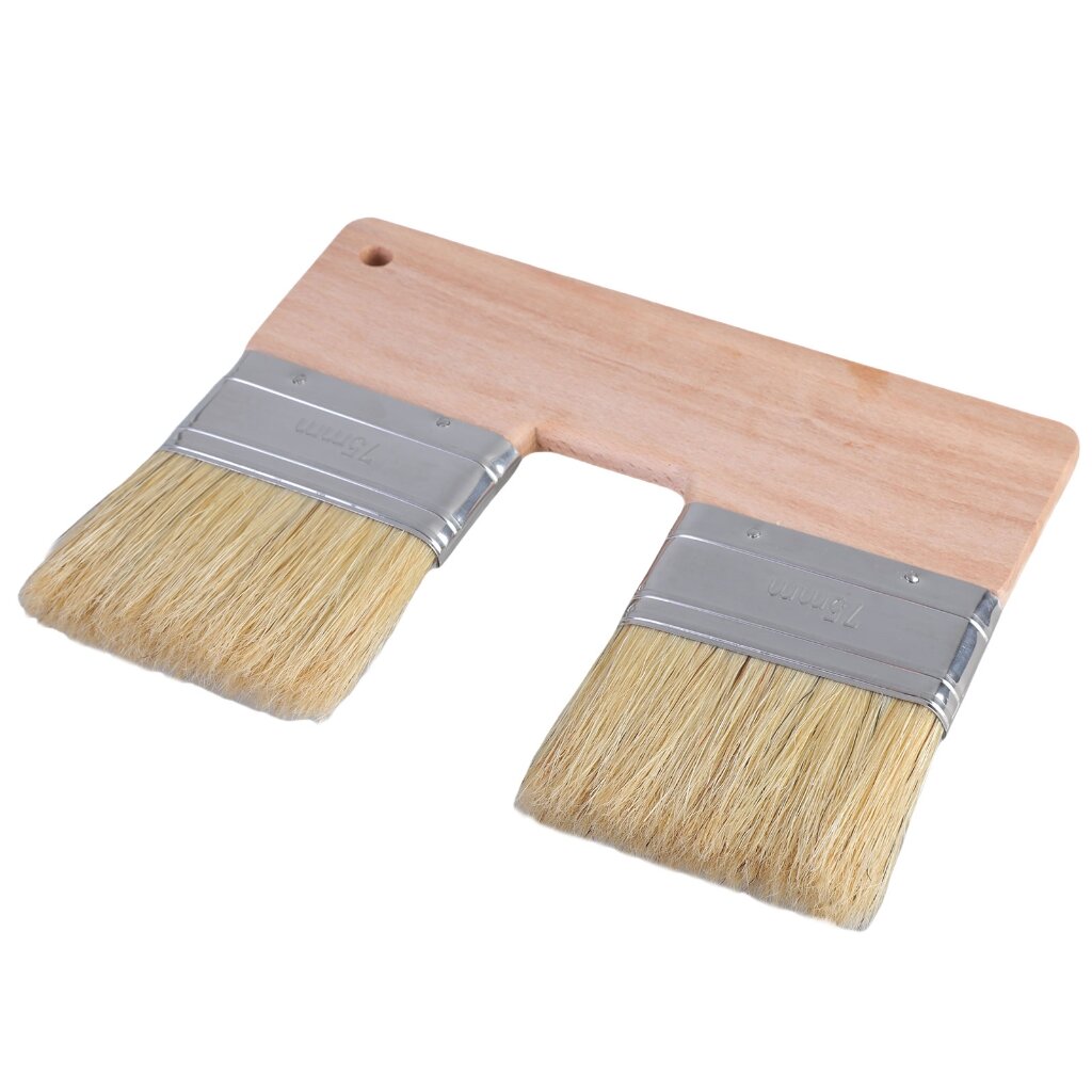 Художественная Кисть с Двойной Головкой для Акриловой и Акварельной Росписи Стен с Эргономичной Деревянной Ручкой