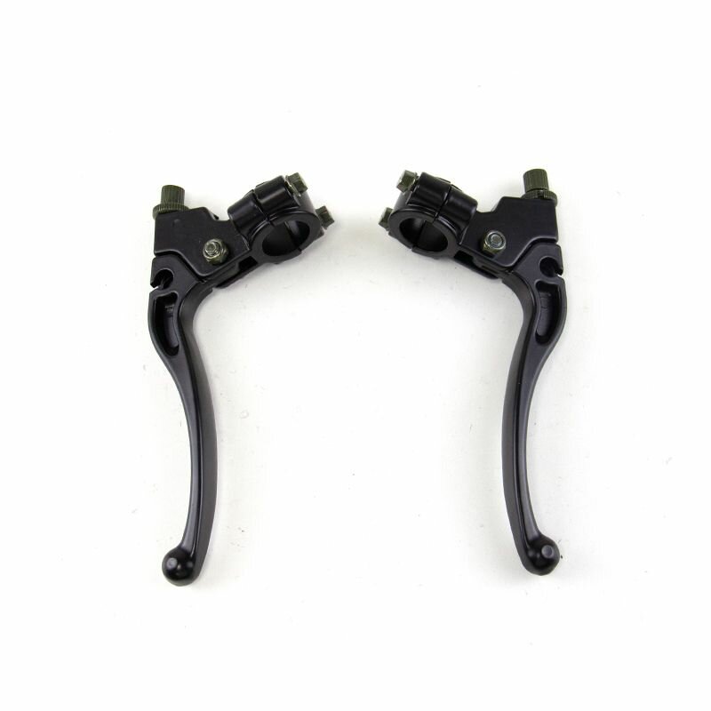 Рычаги тормоза/сцепления мотоцикла ИЖ с кронштейнами, выключателем тормоза и натяжителями троса (пара)