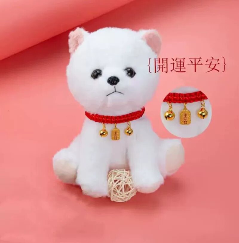 Красный шнур ошейник для кошек среднего размера (5-15 фунтов) ручной работы, регулируемый с колокольчиком